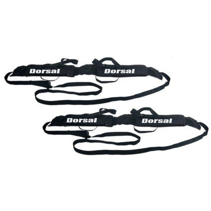 DORSAL Wrap Rax Double Surfboard Soft Roof Rack Pads with Straps - Pac
